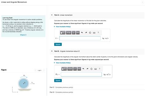 Solved Linear And Angular Momentum Part A Linear Momentum