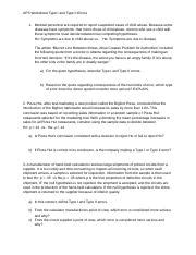 Understanding APS Worksheet On Type I And Type II Errors Course Hero