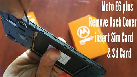 Motorola Moto E6 Plus Insert Sim Card And Micro Sd Card Youtube