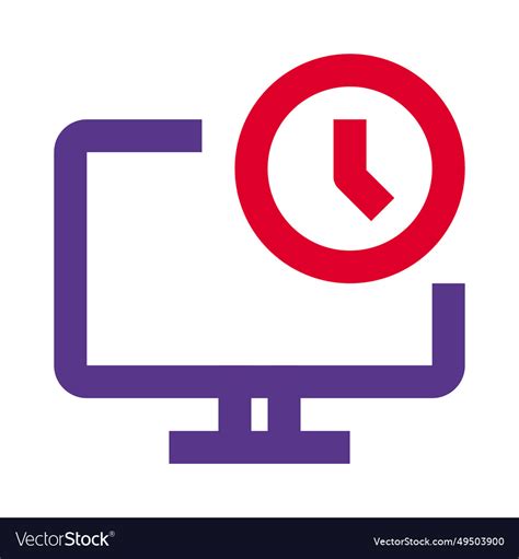 Displaying The Current Time And Date Information Vector Image