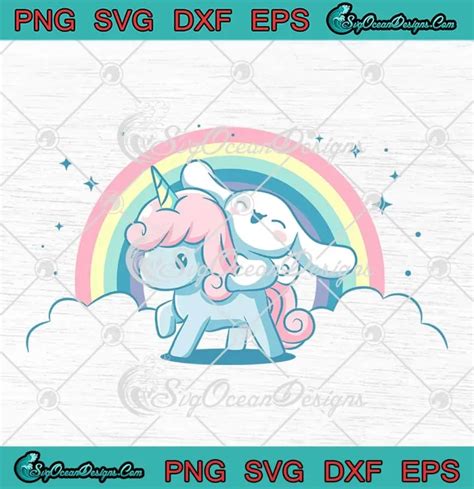 Cinnamoroll And Corune Unicorn Svg Hello Kitty Kawaii 2023 Svg Png