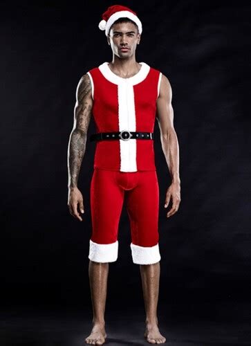 띵크모어134 남자 산타복 세트 크리스마스 파티복 의상 코스튬 단체복 코스프레 이벤트 속옷
