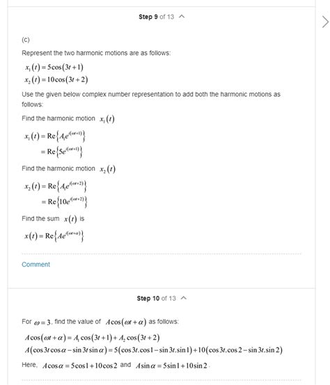 Solved 1 84 Find The Sum Of The Two Harmonic Motions Xi T Chegg Com