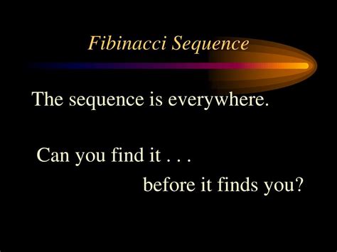 Ppt Fibinacci Sequence Powerpoint Presentation Free Download Id