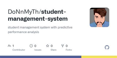 Github Donnmythstudent Management System Student Management System