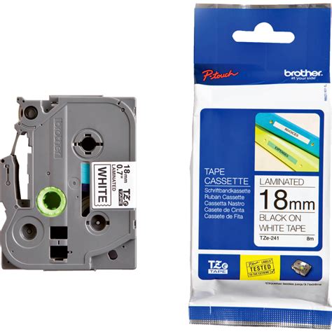 Brother P Touch Tz Tape Black On White Monk Office