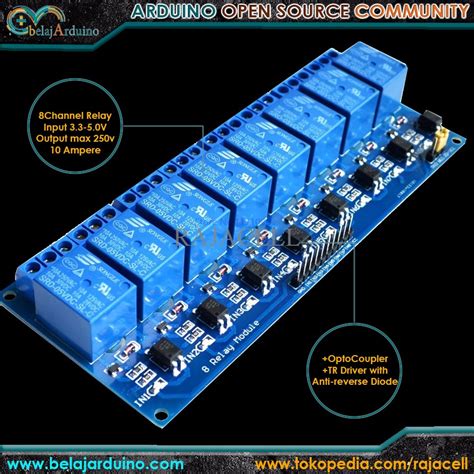 Jual Relay Module 8 Channel 5V For Arduino Best Quality Shopee Indonesia