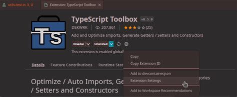 Extension Settings Not Showing · Issue 62 · Microsoftvscode Typescript Next · Github