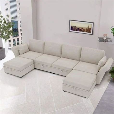 6 Seater Fabric Modern U Shape Sofa Set 2 2 2 At ₹ 32000 Set In Nagpur Id 2855612066955