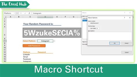 Assign Shortcut To A Vba Macro In Excel The Excel Hub Youtube
