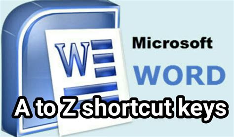 A To Z Ms Word Shortcut Keys In Hindi