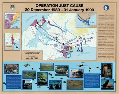 Operation Just Cause Military War Map American Invasion Of Panama