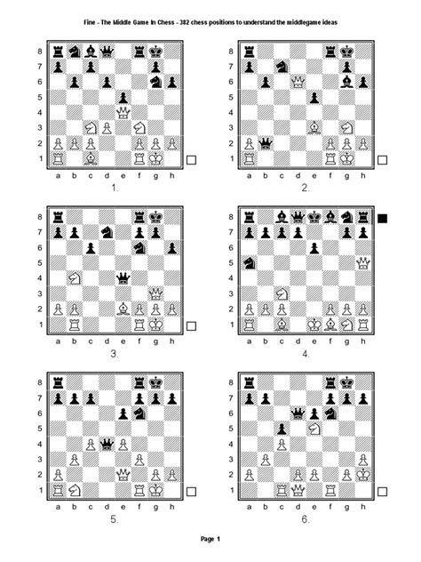 Fine The Middle Game In Chess 382 Chess Positions To Understand The