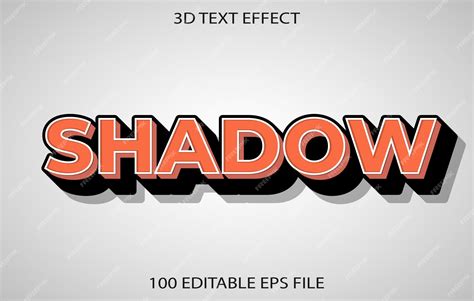 premium vector shadow editable 3d text effect 3d text style 3d font