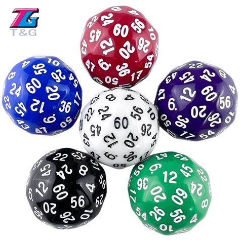60 양면 D60 빅 디지털 주사위 장난감 롤 플레잉 Dndgame Dados 다면체dice Toysbig Dicetandg Dice Aliexpress