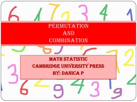 Permutation And Combination Math Statistic Pptx