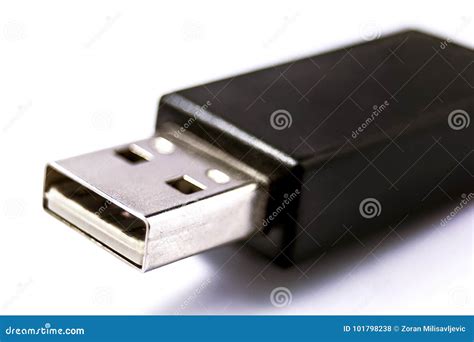 Black USB Memory Stick Isolated On White Background Stock Photo Image Of Device Hard 101798238