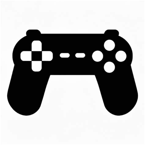 A Black And White Game Controller With A White Button On The Bottom Premium Ai Generated Vector