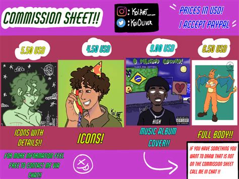 Open Commissions Arts With Low Price And Fast Delivery D More Info And Prices On Reddit Chat