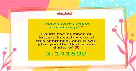 How I Wish I Could Calculate Pi