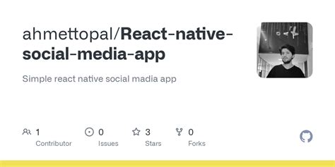 Github Ahmettopalreact Native Social Media App Simple React Native