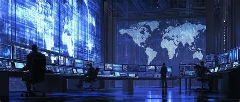 Cybersecurity Operations Center With Global Network Monitoring