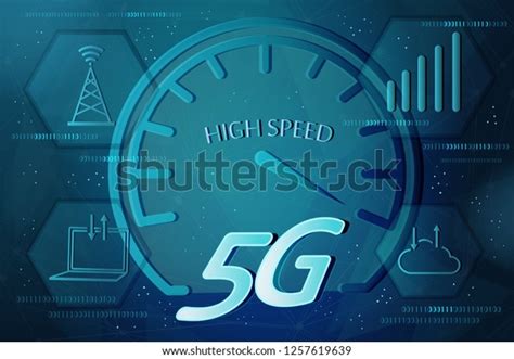 5th generation mobile networks technology concept stock vector royalty