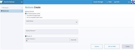 Restore Configuration Rancher