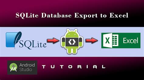 Sqlite Database Export To Excel File Tutorial