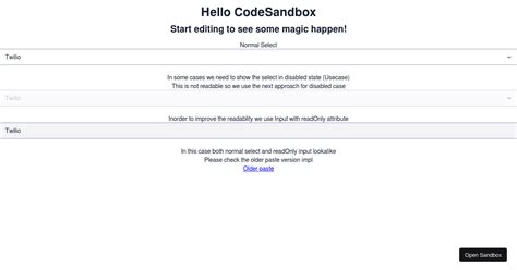 Paste Team Select Codesandbox