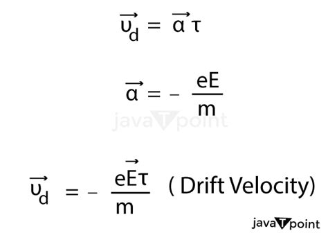 Drift Velocity Formula Tpoint Tech