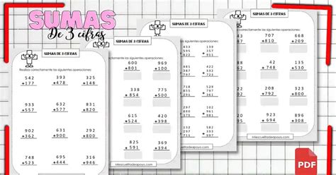 Suma De Tres Cifras Para Imprimir
