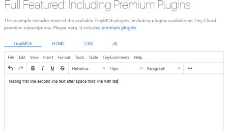 Tinymce Does Not Preserve Whitespace On Paste · Issue 4984 · Tinymcetinymce · Github