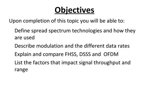 Spread Spectrum Technologies Ppt