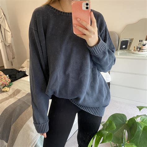 Brandy Melville Oversized Navy Sweatshirt Would Depop