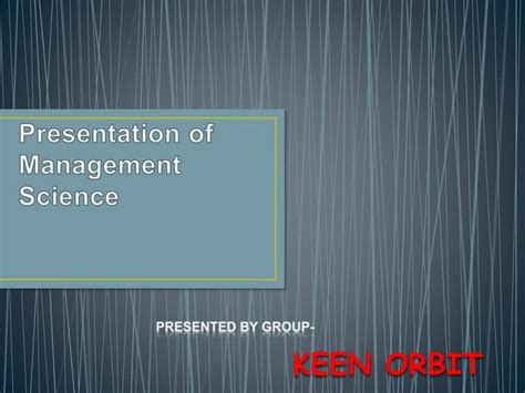 Liner Programming On Management Science Pptx Business Business And Finance