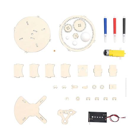 Wooden Diy Earth Moon And Sun Obrit Puzzle Assembly Toy And Stem