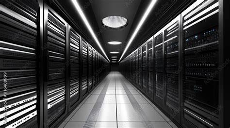 Data Base Background Rack Inside A Site The Rack Is Located To The Right Of The Format In The