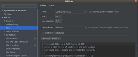 How To Increase Code Font Size In Intellij Stack Overflow
