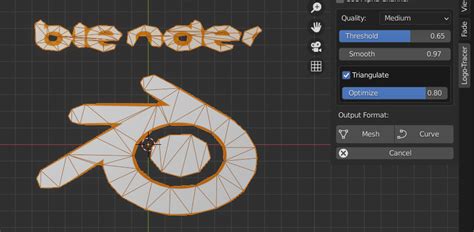 logo tracer create mesh curve objects from an image released scripts and themes blender