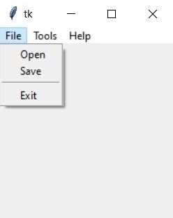 Python Tkinter Menu Coderslegacy