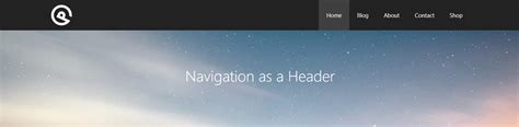 Navigation As A Header Documentation