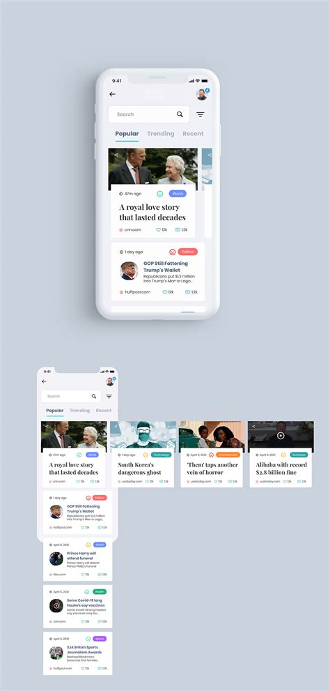 Ios App For News Online News On Behance
