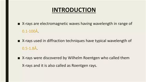 X Ray Diffraction Basic Principle Instruments Bragg S Law Diffraction And Applications Pptx