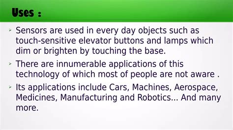 Sensor Technology Ppt ODP