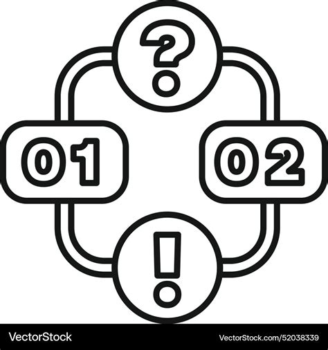 Algorithm Flowchart With Question And Attention Vector Image