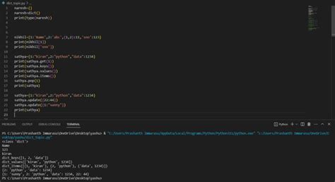 Immarasu Prashanth On Linkedin Task 16 Practice Dictionary And Tuple Topics Kiran