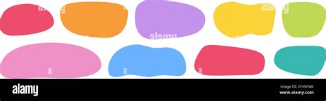 Hand Drawn Organic Rectangle Frames Abstract Doodle Liquid Shapes