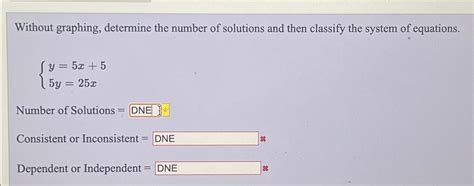 Solved Without Graphing Determine The Number Of Solutions