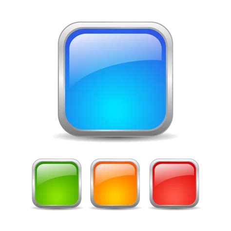 Vector Glass Square Buttons — Stock Vector © Arcady 13652991